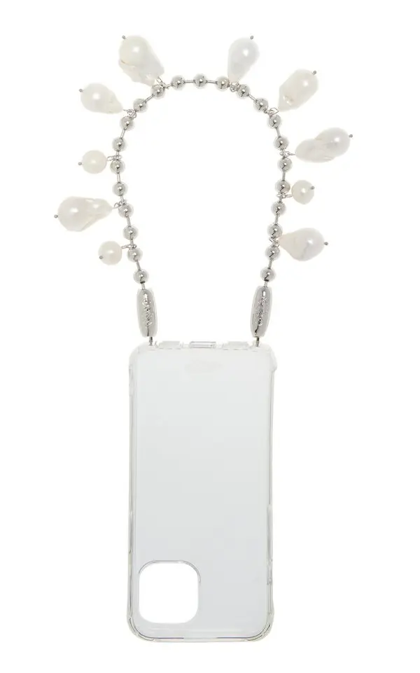 Ossa Pearl Ballchain Wristlet Phone Case/Cord Set Iphone 13 - Silver |  Editorialist