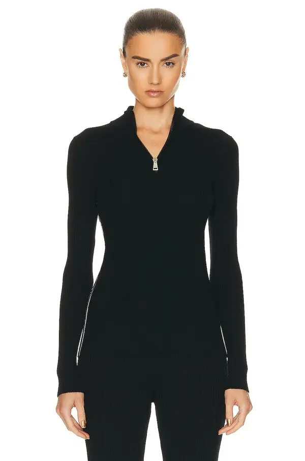 Moncler Zip Up Turtleneck Top