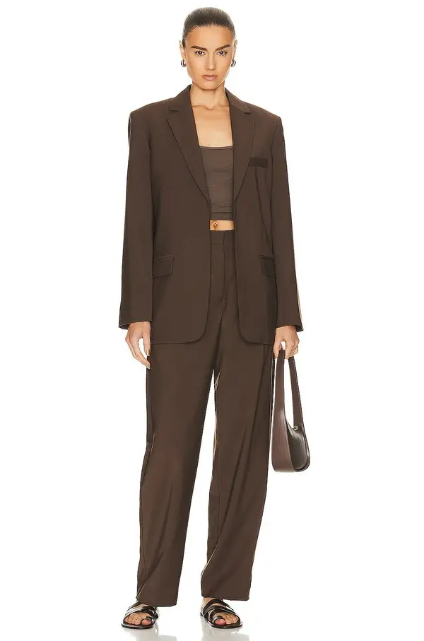 Matteau Relaxed Tailored Blazer - Coffee