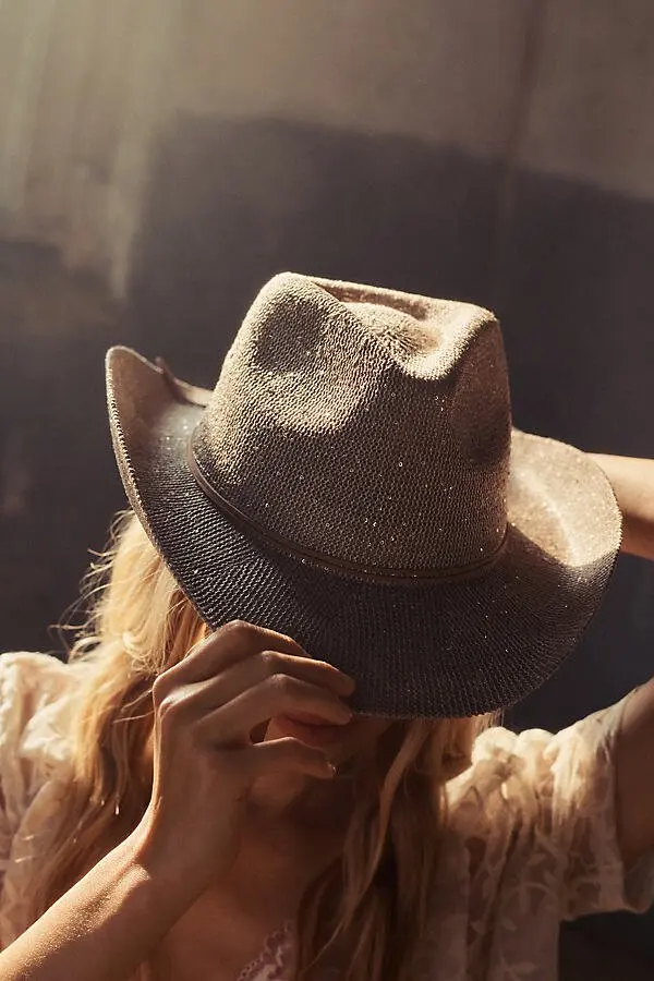 Anthropologie Sparkle Cowboy Hat - Beige