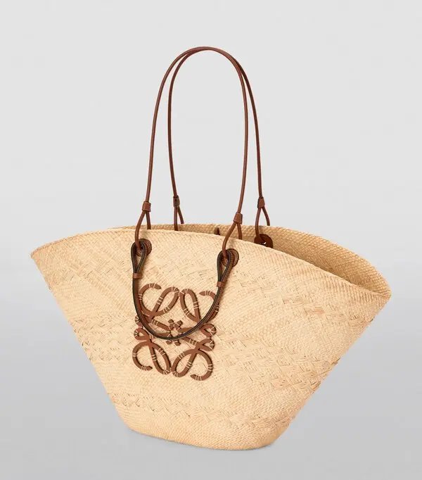 Loewe X Paula’s Ibiza Woven Anagram Basket Bag - Beige
