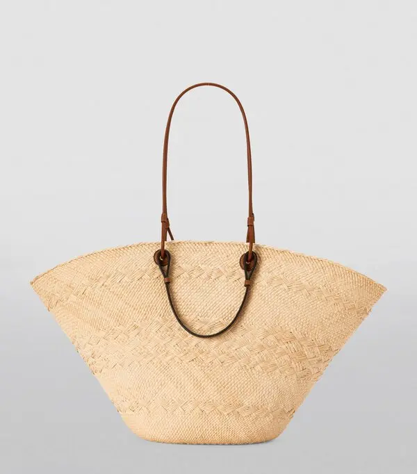 Loewe X Paula’s Ibiza Woven Anagram Basket Bag - Beige