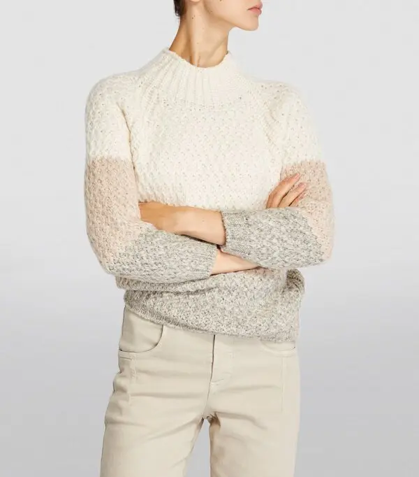 Eleventy Alpaca-wool Striped Sweater