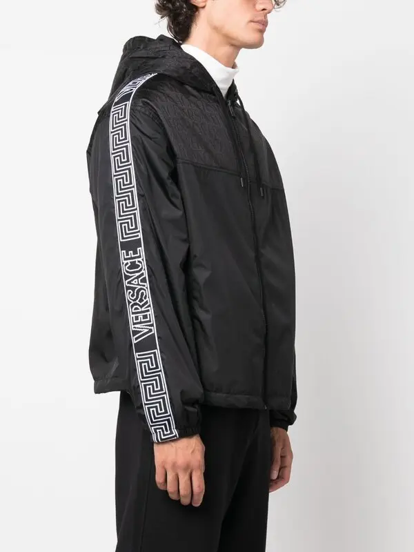 Versace Jacquard-logo Hooded Jacket