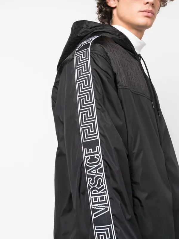 Versace Jacquard-logo Hooded Jacket