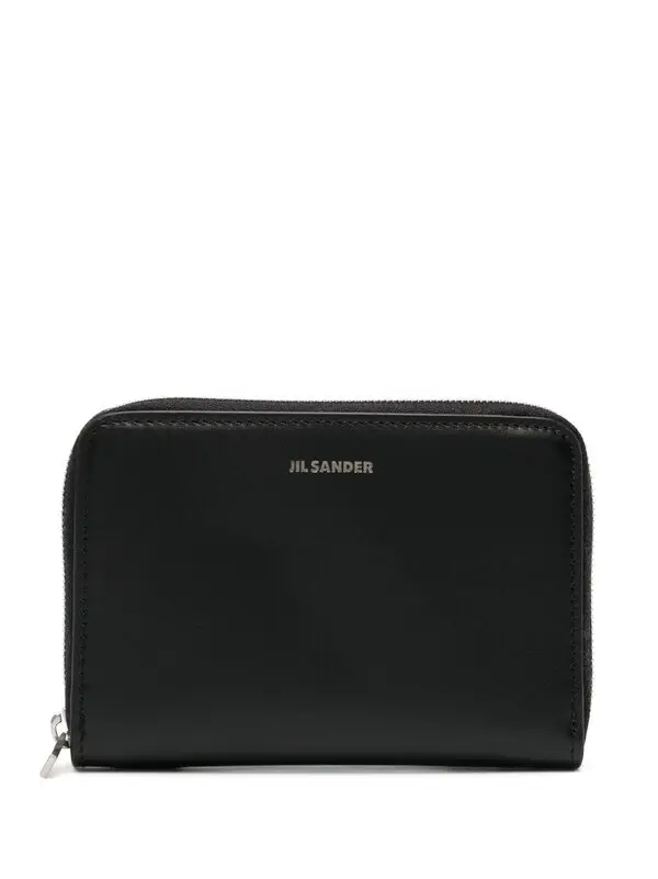 JIL SANDER Logo-debossed Leather Wallet - Black
