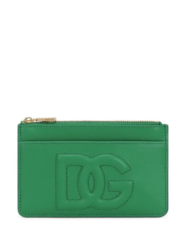 Dolce & Gabbana Logo-embossed Zip Purse - Green