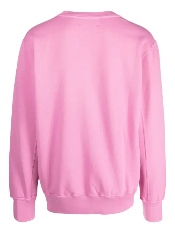 AUTRY Logo-print Cotton Sweatshirt - Pink
