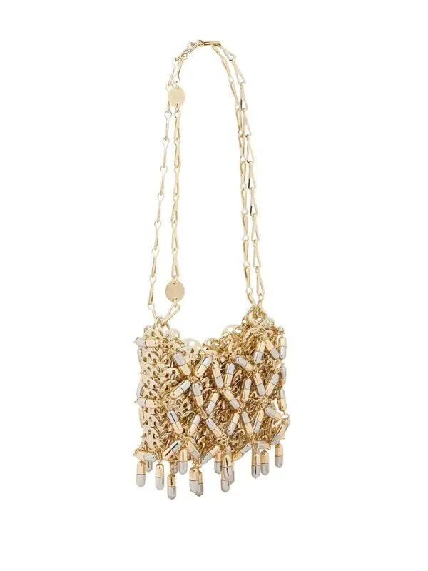 Rabanne Nano 1969 Pill Chainmail Shoulder Bag - Gold | Editorialist