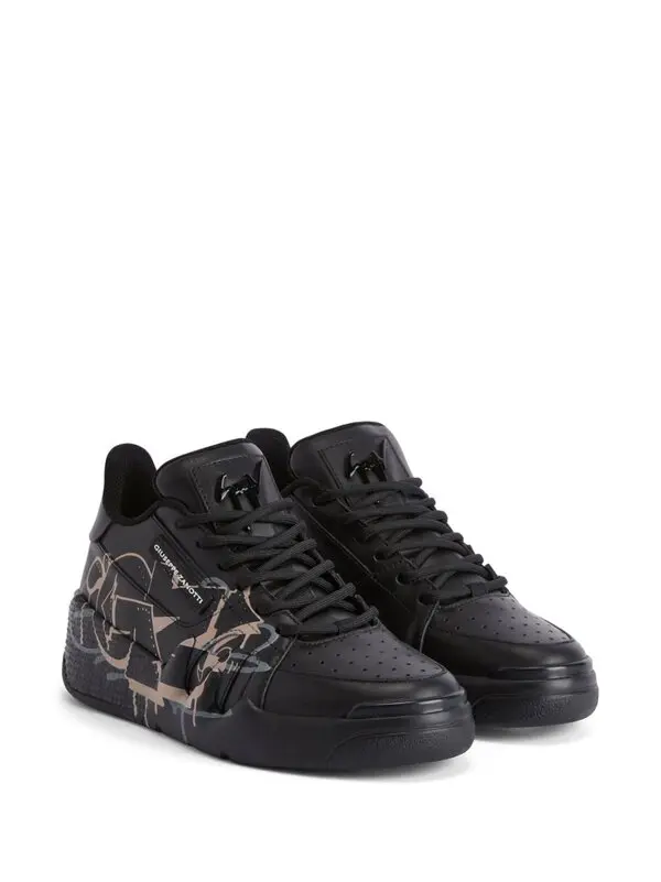 GIUSEPPE ZANOTTI Talon Graphic-print Sneakers - Black