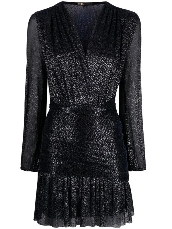Maje Draped Lurex Dress