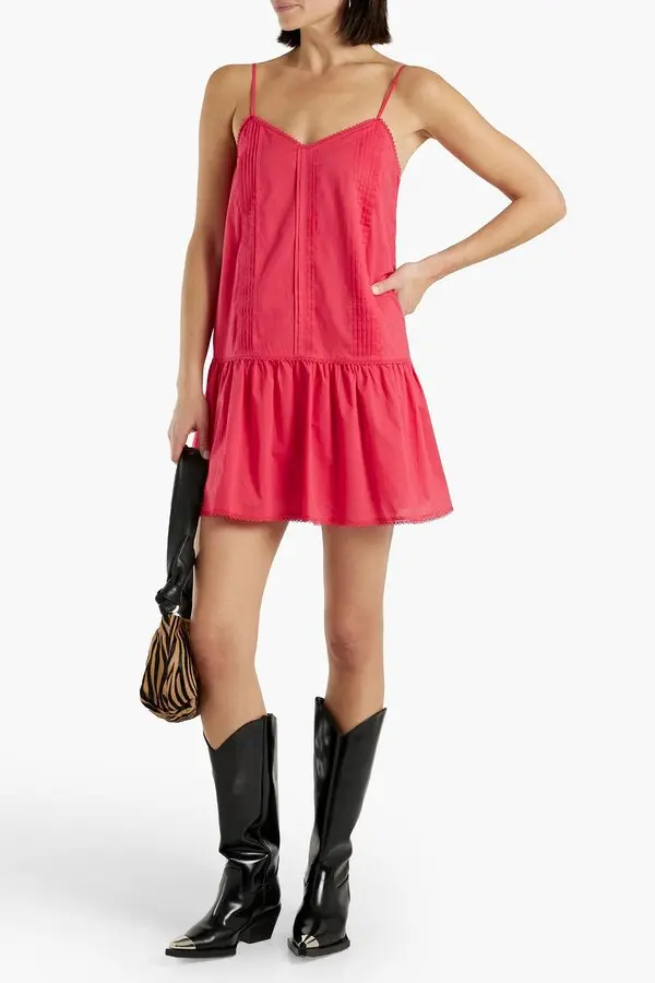spring mini dress Women's Spring Mini Dress Pink in Size XL by Outcast