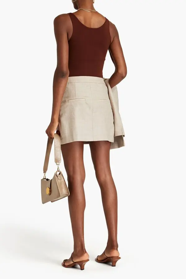LOULOU STUDIO Hornby Woolblend Twill Mini Skirt