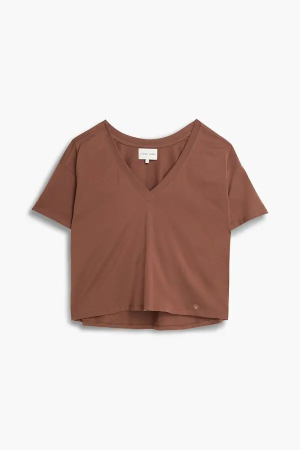 Loulou De Saison Pima Cotton Jersey T-shirt - Brown