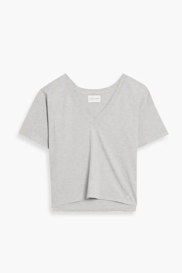 Loulou De Saison Pima Cotton-jersey T-shirt - Light Gray
