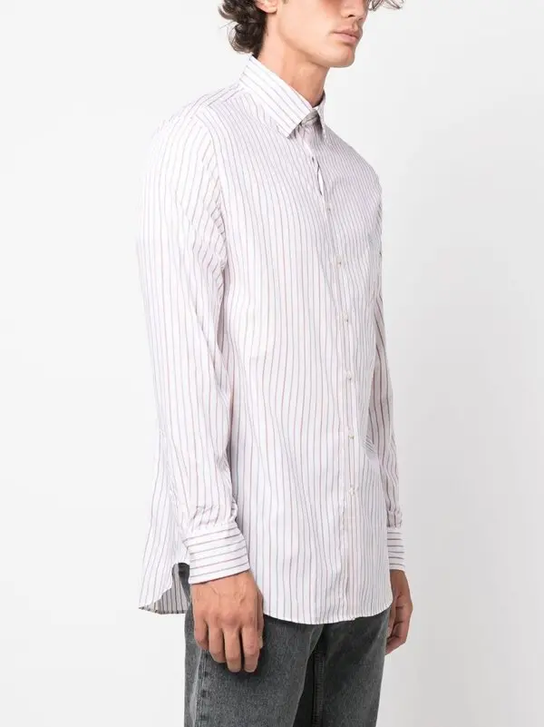 Etro Logo-embroidered Striped Shirt - Neutrals