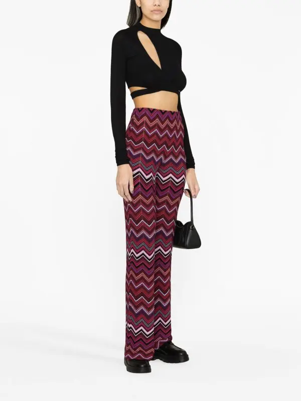 Missoni Zigzag-print High-waisted Trousers