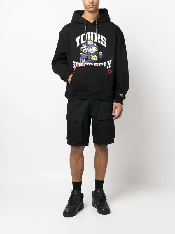 MSGM Graphic-print Cotton Hoodie