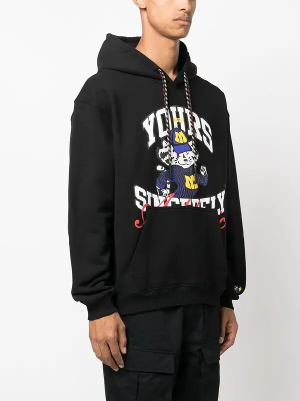 MSGM Graphic-print Cotton Hoodie