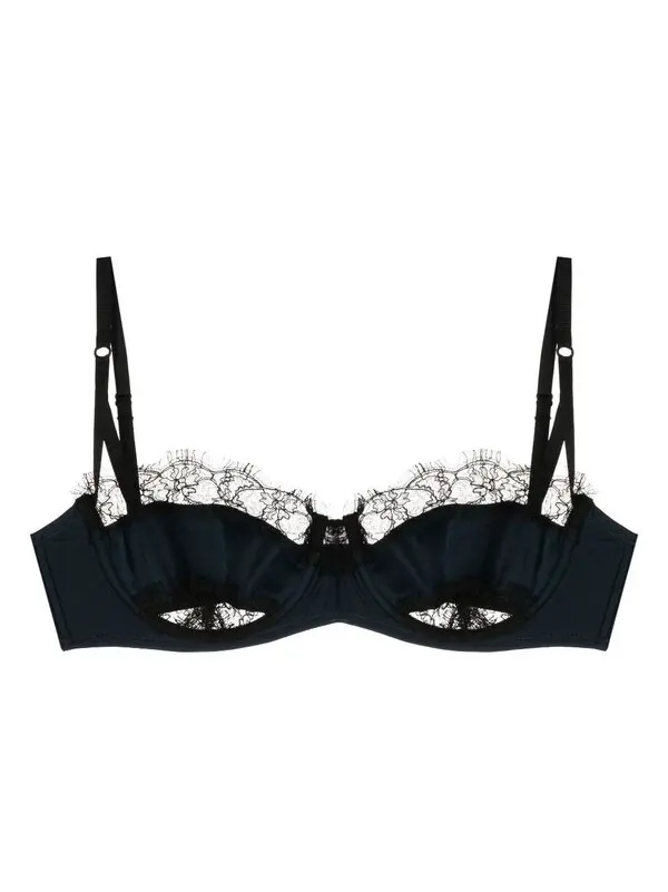 Kiki De Montparnasse Lace Balconette Bra - Blue