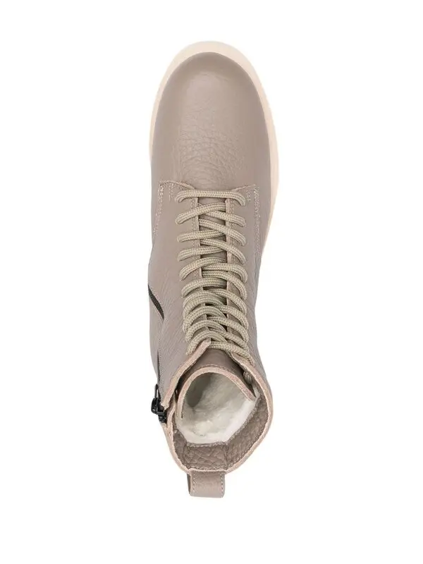 Furla Rita Lace-up Combat Boots - Neutrals