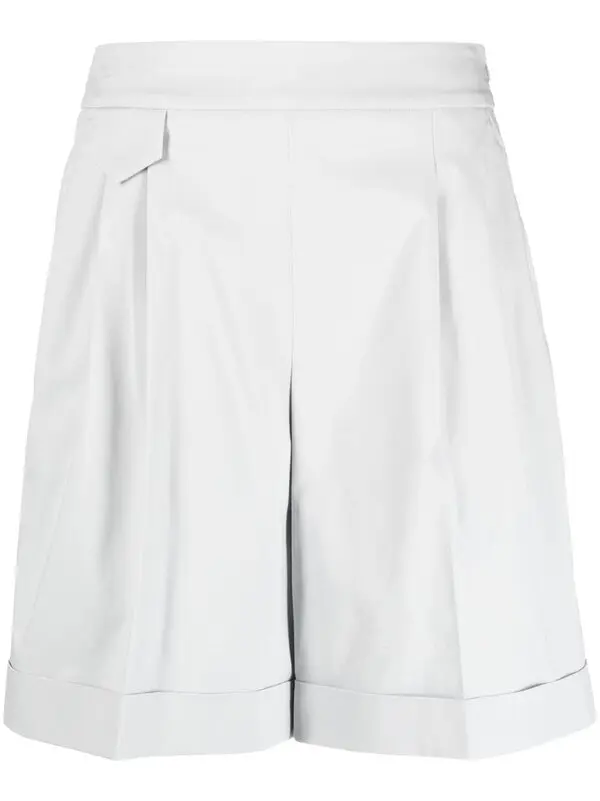Eleventy Cotton-blend Tailored Shorts - Blue