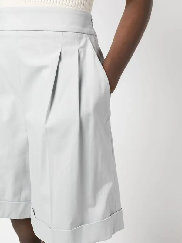 Eleventy Cotton-blend Tailored Shorts - Blue