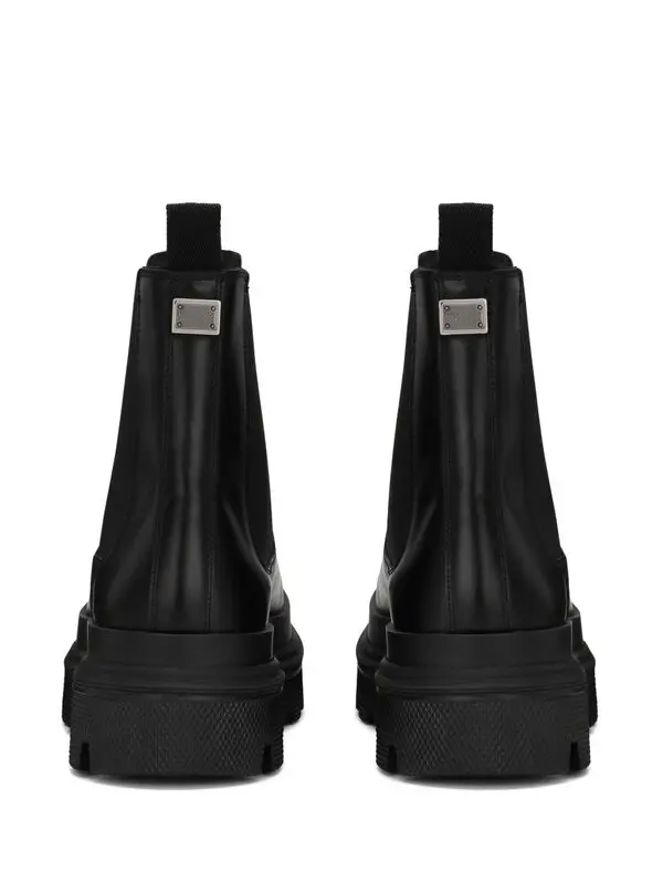 Dolce & Gabbana Brushed Leather Chelsea Boots