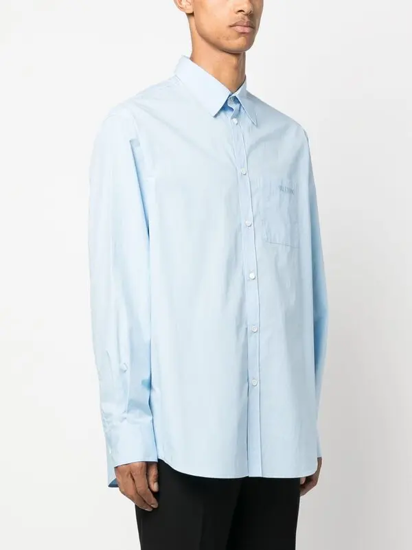 Valentino Garavani Logo-embroidered Cotton Shirt
