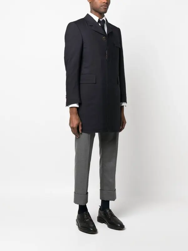 Thom Browne Stripe-detail Single-breasted Coat