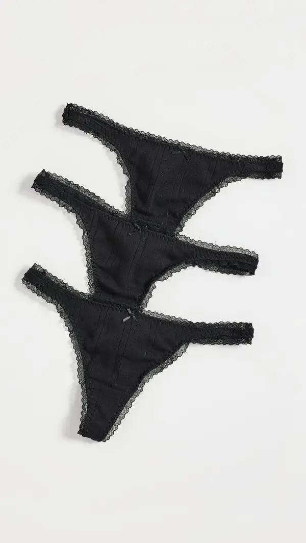 COUCOU The Thong 3 Pack - Black