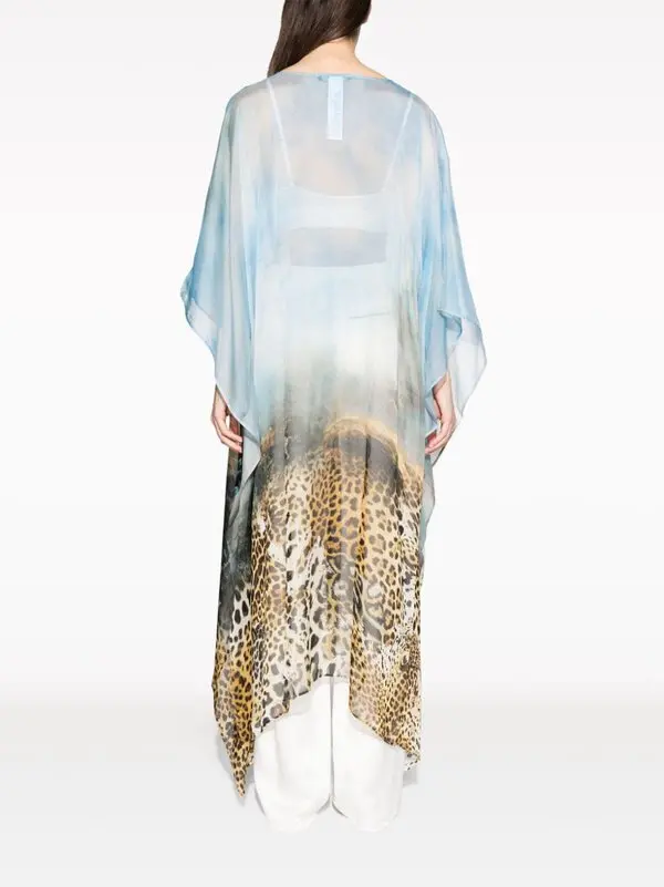 Roberto Cavalli Graphic-print Silk Kaftan