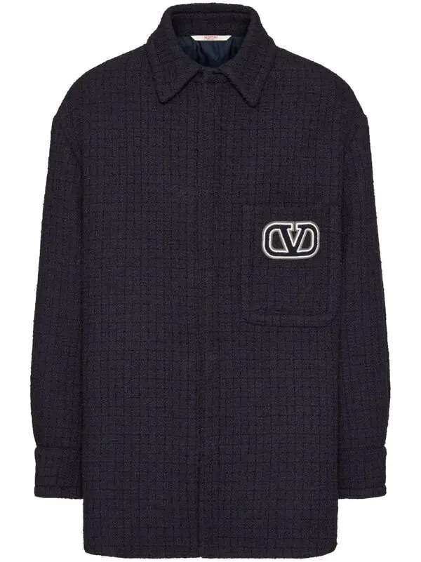 Valentino Garavani Vlogo Signature Tweed Shirt Jacket