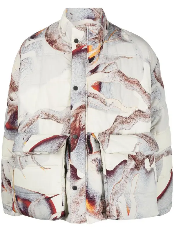 Henrik Vibskov Tabasco Graphic-print Jacket - Neutrals