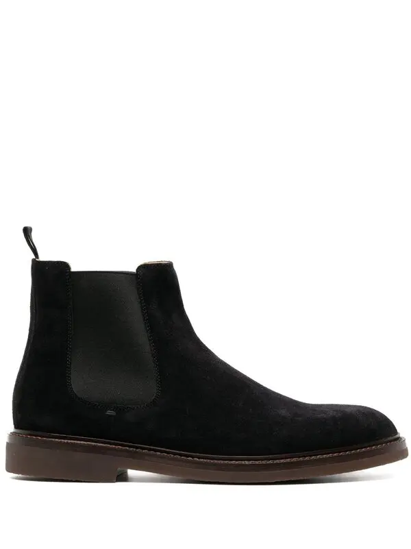 Brunello Cucinelli Elasticated Chelsea Leather Boots