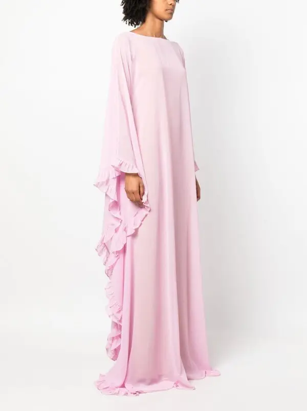 RAYANE BACHA Tula Semi-sheer Draped Dress