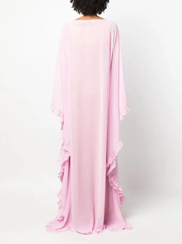 RAYANE BACHA Tula Semi-sheer Draped Dress