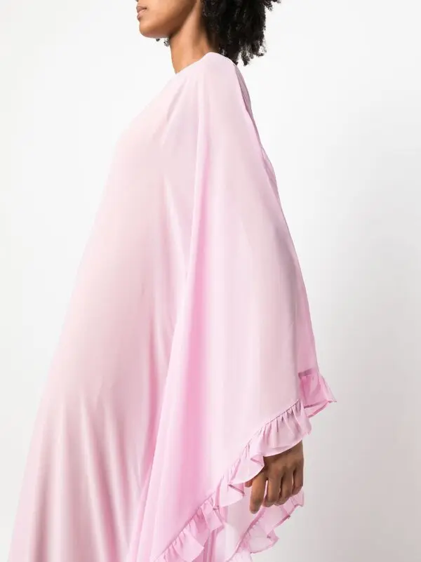 RAYANE BACHA Tula Semi-sheer Draped Dress