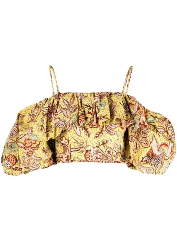 Ulla Johnson Carla Calla Lily-print Top