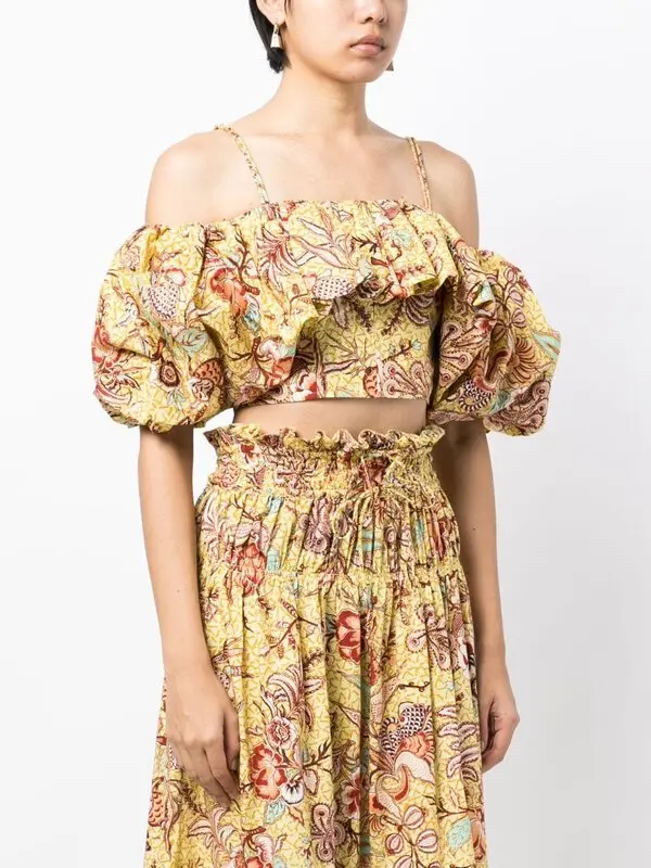 Ulla Johnson Carla Calla Lily-print Top