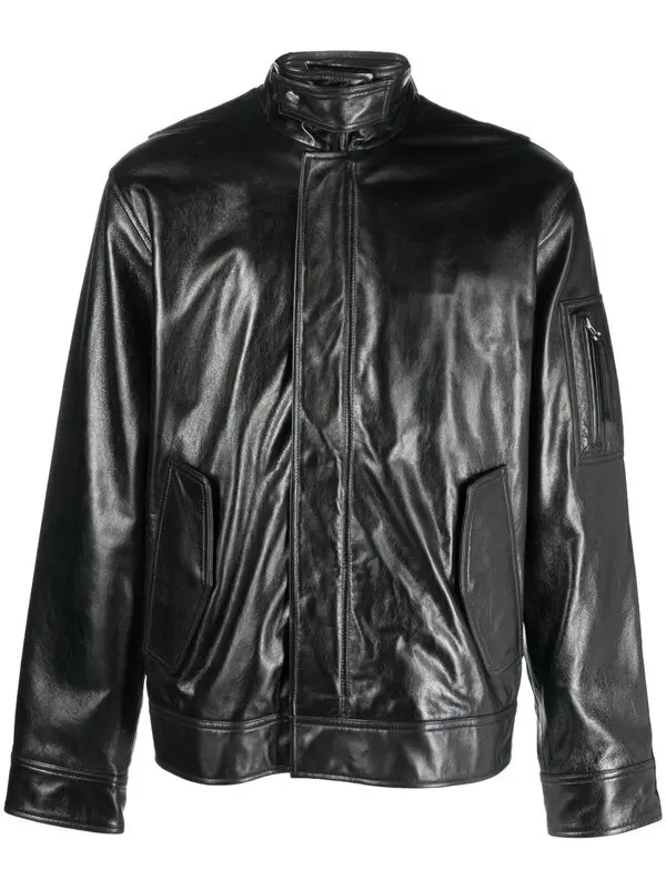 Helmut Lang Zip-up Leather Jacket