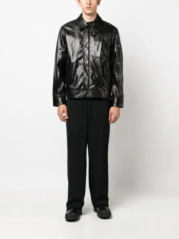 Helmut Lang Zip-up Leather Jacket
