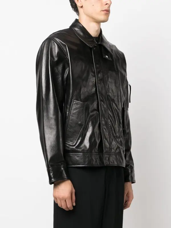 Helmut Lang Zip-up Leather Jacket