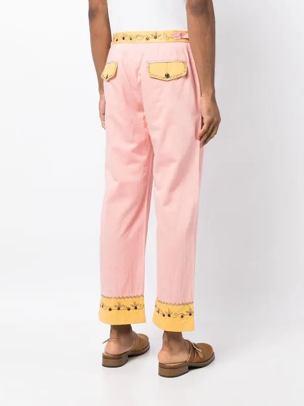 BODE Crystal-embellished Cropped Trousers