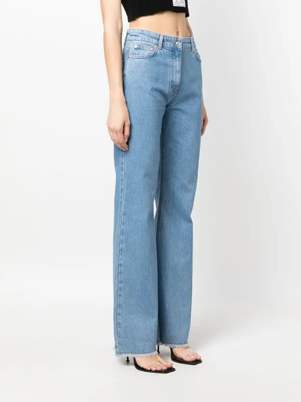 Moschino Raw-cut Mid-rise Flared Jeans