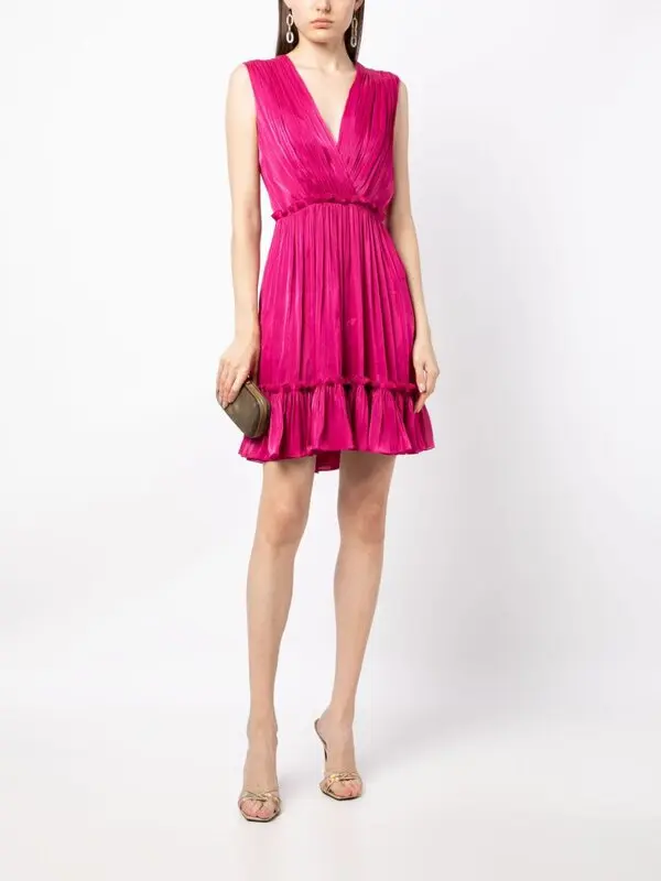 Costarellos V-neck Mini Dress