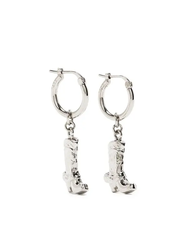 Marni Statement Pendant Earrings - Silver