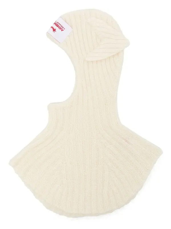 CHARLES JEFFREY Chunky Ears Knit Balaclava - White