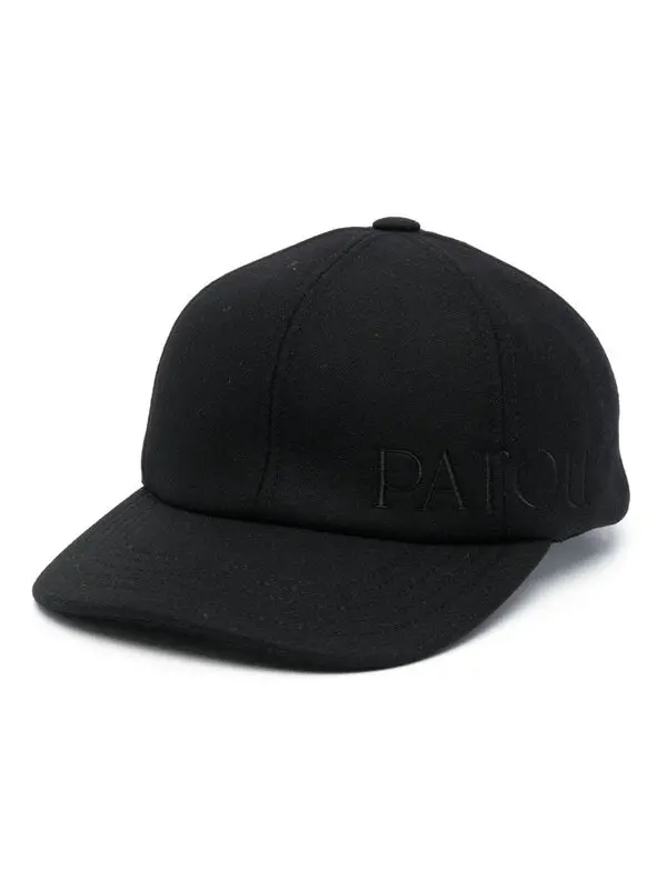 Patou Embroidered Logo Felt Cap - Black