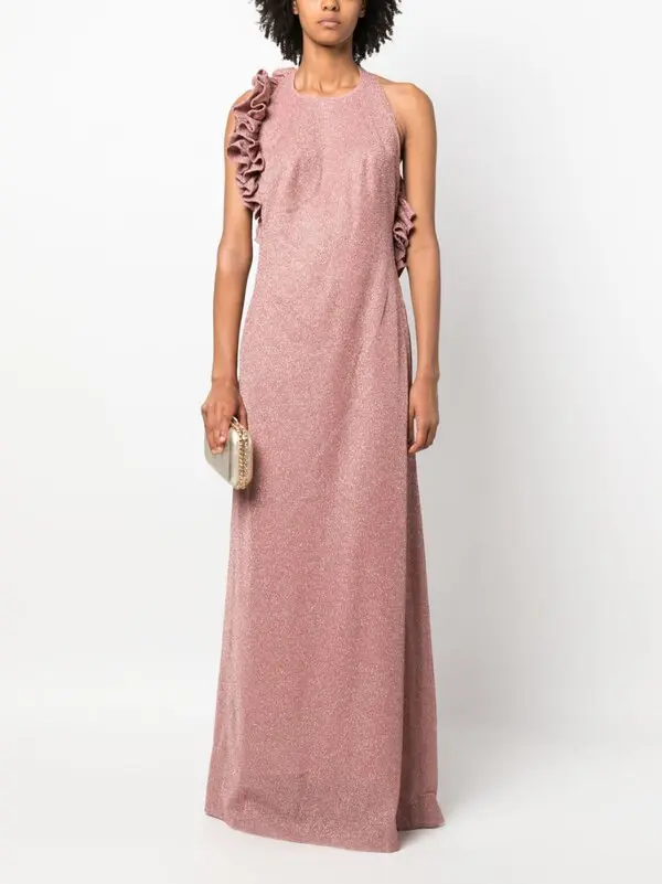 RAYANE BACHA Olivia Metallic Maxi Dress